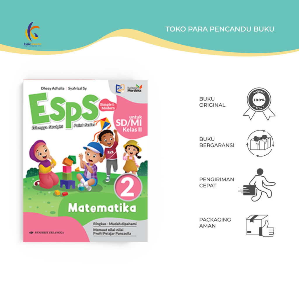 Jual Buku Pelajaran ESPS Matematika Untuk SD/MI Kelas II Jl. 2 - Dhesy Adhalia - Erlangga ...
