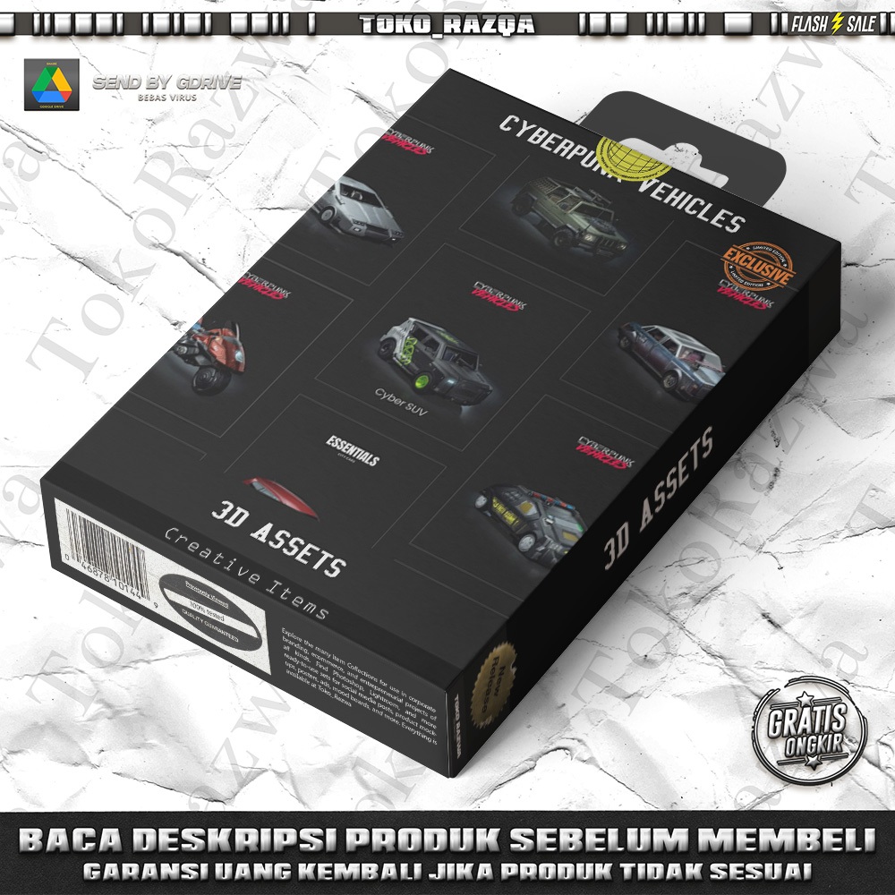 Jual 300824 - KitBash3D - Cyberpunk Vehicles For Blender - 3D Assets ...