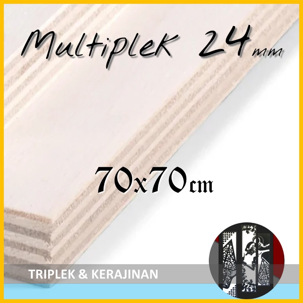 Jual Triplek 24mm 70x70 cm Multiplek MDF/HMR Board Melamin Blokmin ...