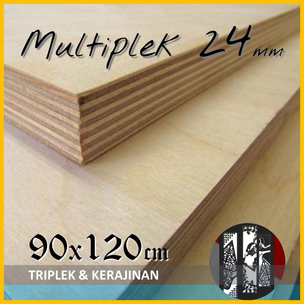 Jual Triplek 24mm 90x120 cm Multiplek MDF Melamin Blokmin Blokboard 24 ...