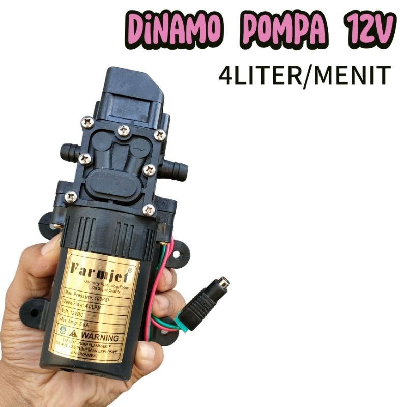 Jual Pompa DC 12 volt 100 PSI Dinamo pompa semprot pertanian | Shopee ...