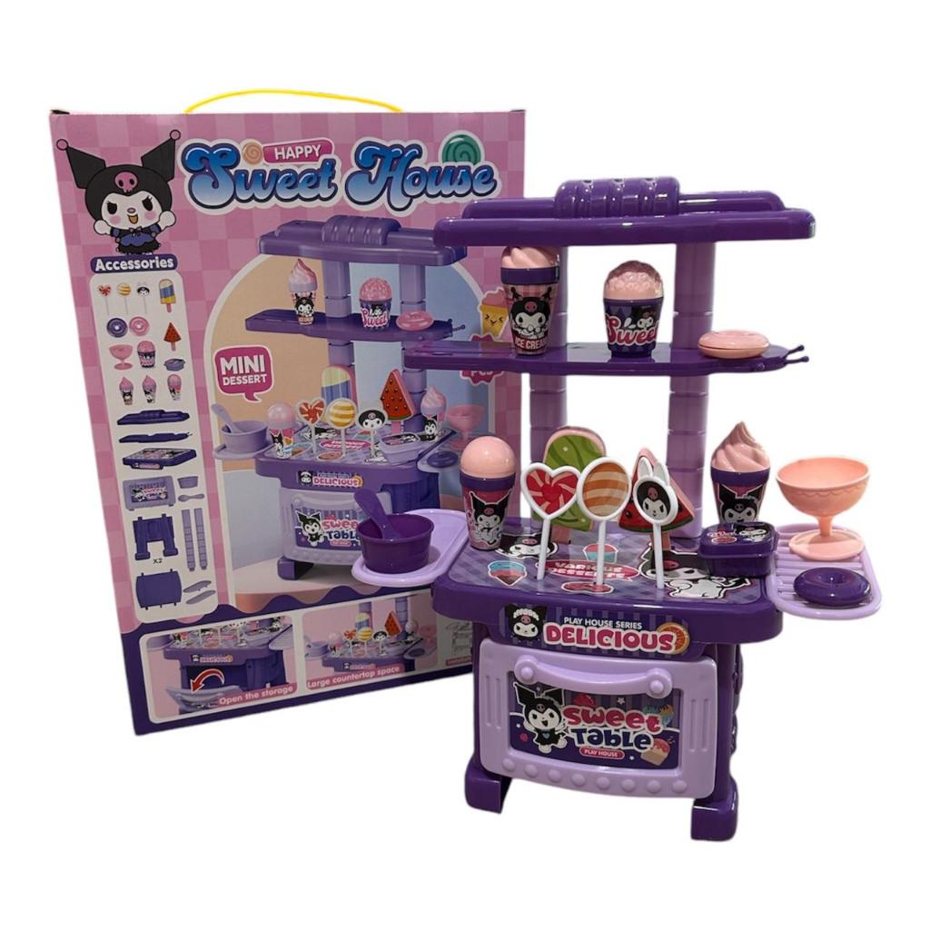 Jual [funny] Mainan Anak Kitchen Set Masak Masak 23pcs Kuromi / Kitchen Set Kuromi 23pcs ...