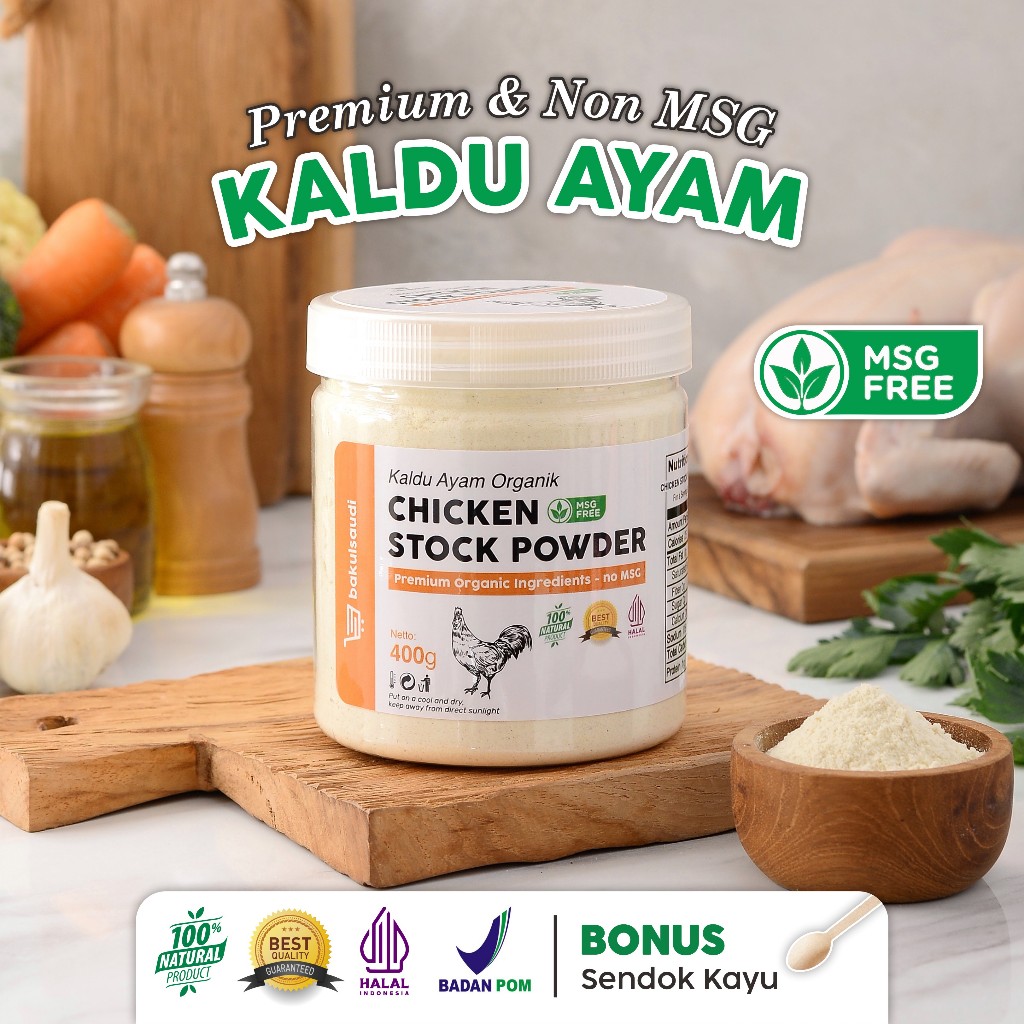 Jual Kaldu Ayam Bubuk Non MSG Organik Bumbu Penyedap Asli Ayam Organic ...