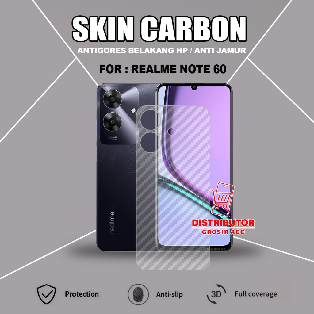 Jual REALME NOTE 60X REALME NOTE 60 SKIN CARBON TRANSPARAN ANTIGORES ...