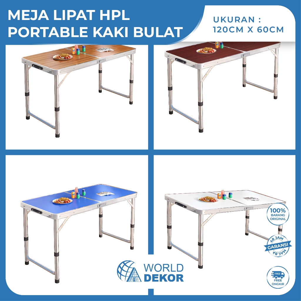 Jual Meja Lipat Koper Hpl Meja Serbaguna Meja Lipat Portable Meja Kaki Bulat Meja Lipat ...
