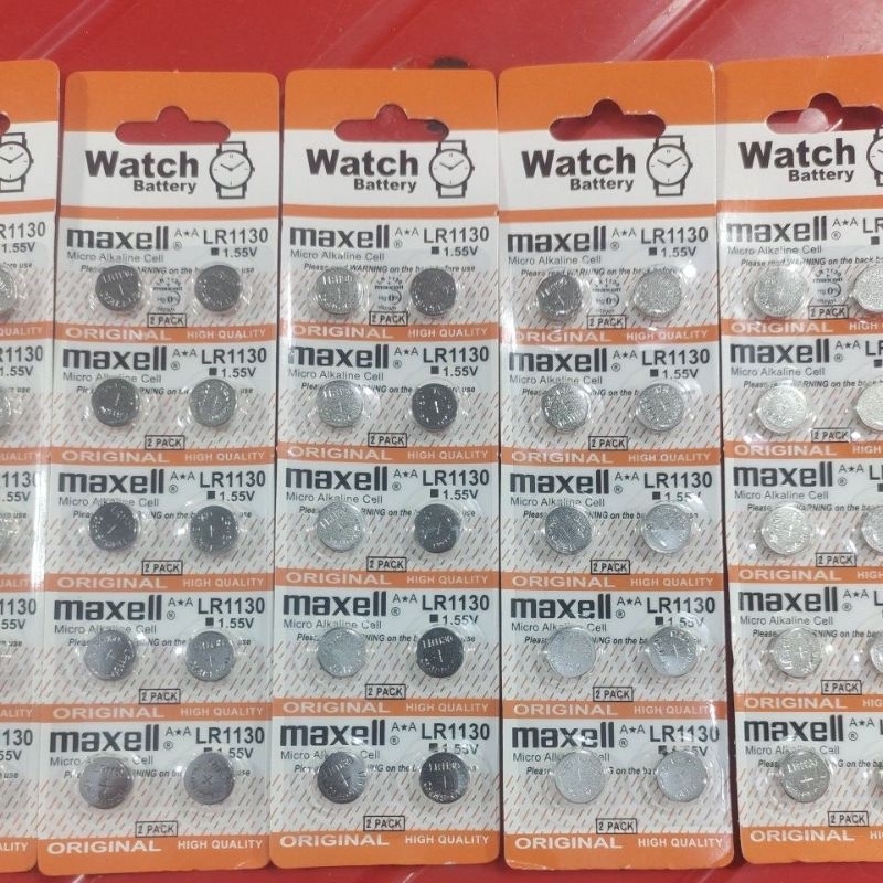 Jual Baterai maxell 1130 LR1130 AG10 LR54 baterai kancing baterai 1.5v baterai mainan anak ...