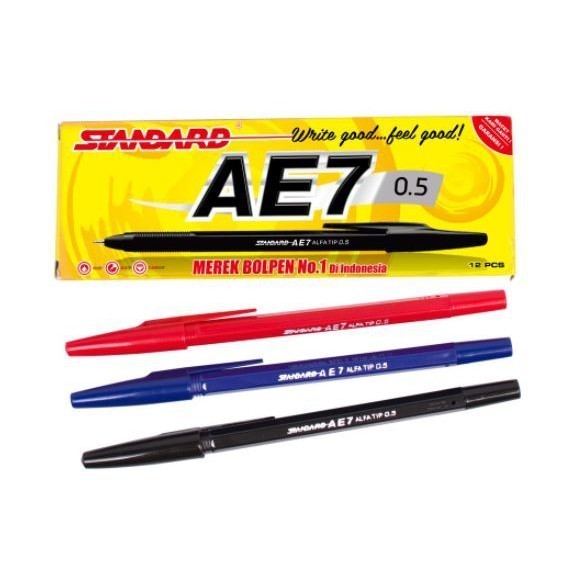 Jual Pulpen Standard AE7 0.5mm Lusinan (1 Pack 12 Pcs) | Shopee Indonesia