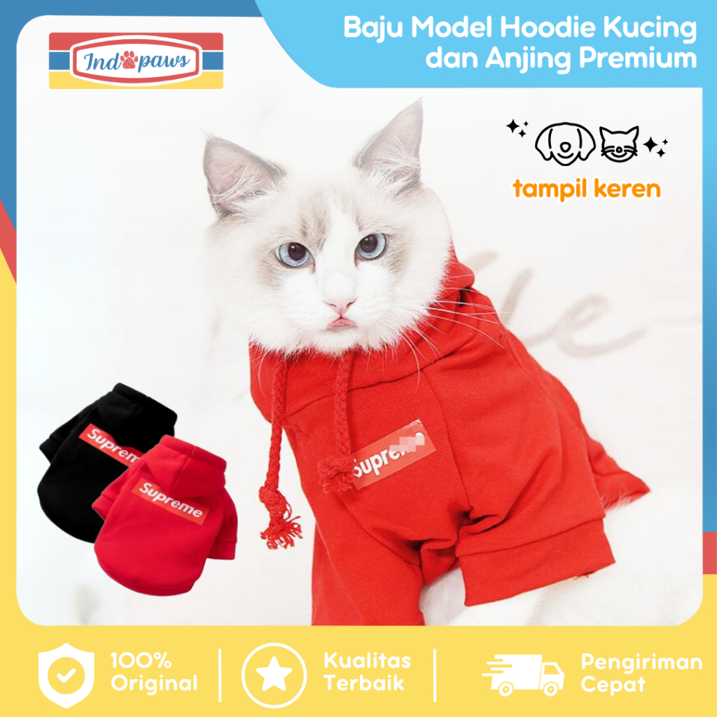 Jual Indopaws Baju Kucing dan Baju Anjing Premium Berkualitas | Sweater / Hoodie Kucing ...
