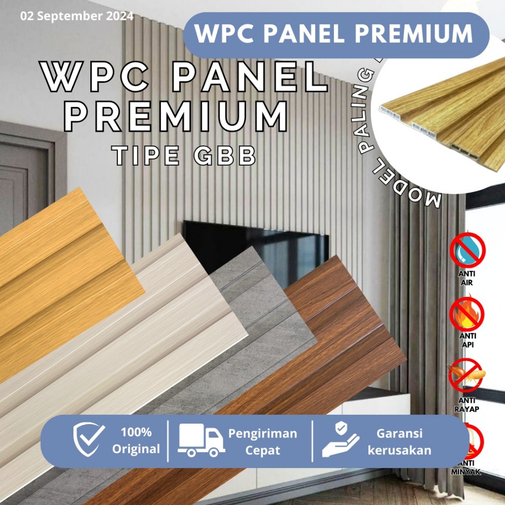 Jual WPC Panel (PREMIUM) Panjang 3 dan 1 meter / WPC Panel Tipe GBB ...