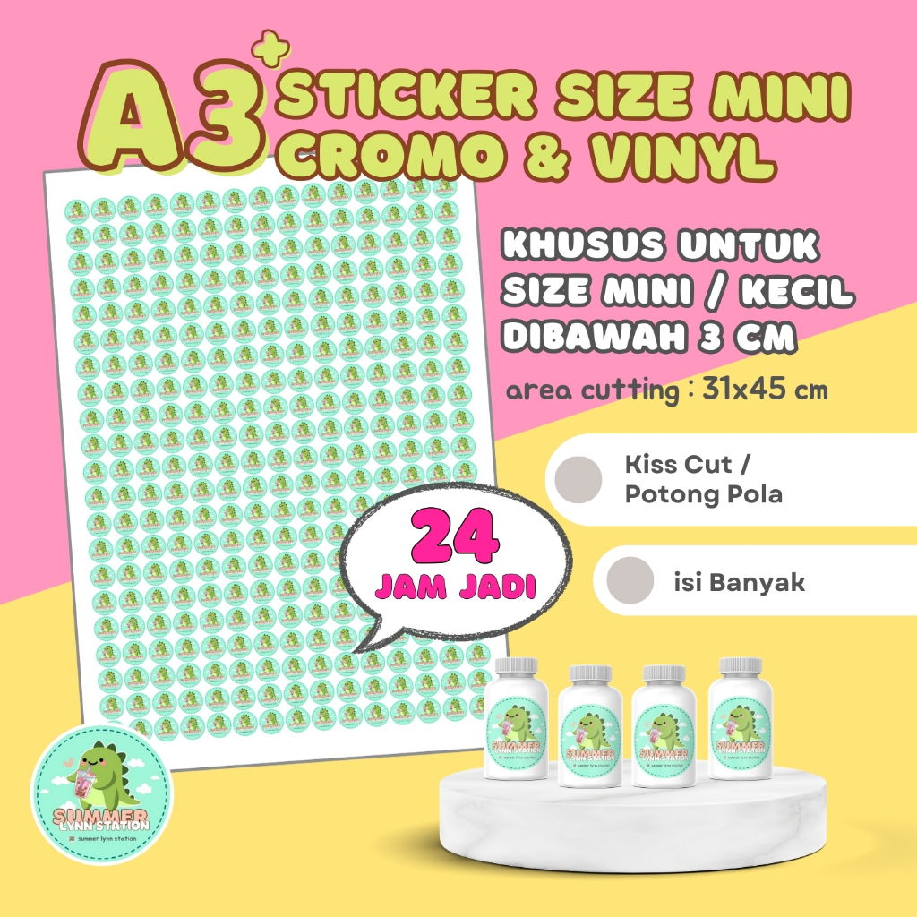 Jual Label Sticker A3 Khusus Ukuran Kecil Dibawah 3 cm ( PRINT & CUT ...