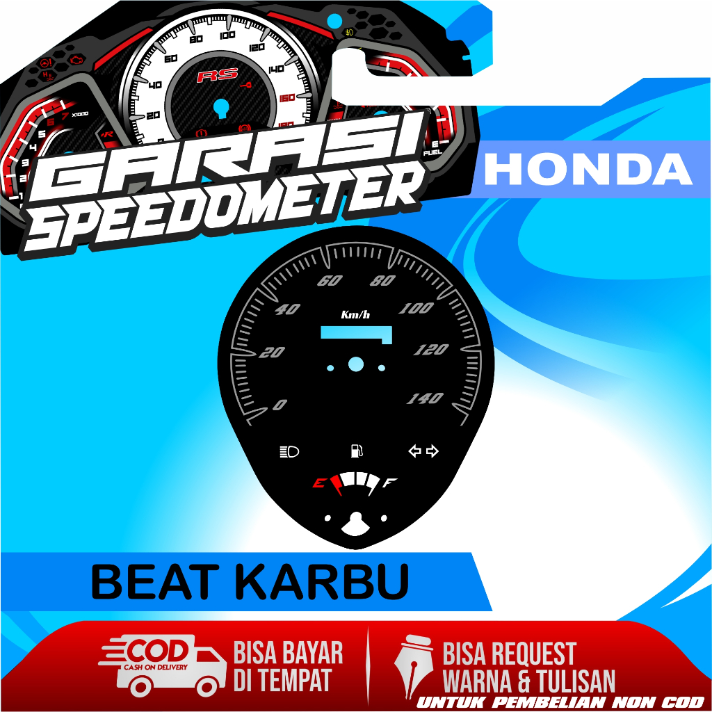 Jual PAPAN SPEEDOMETER CUSTOM HONDA BEAT KARBU | Shopee Indonesia