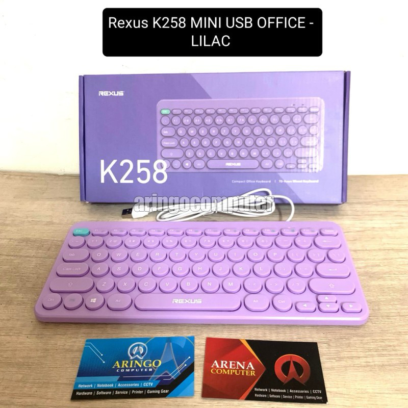 Jual Keyboard Rexus K258 MINI USB OFFICE - LILAC | Shopee Indonesia