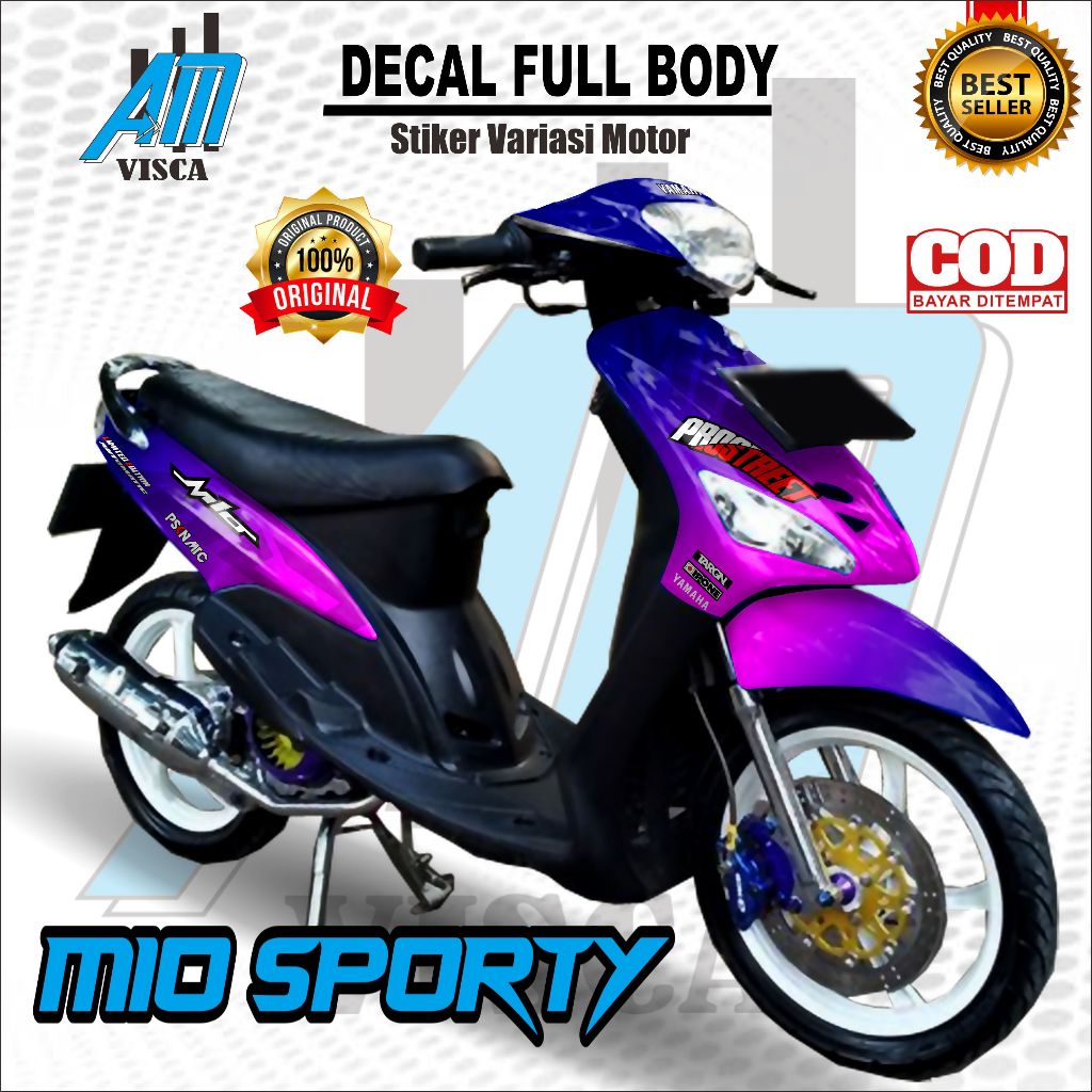 Jual Stiker Decal Mio Sporty Full Body Sticker Variasi Mio Sporty Karbu ...
