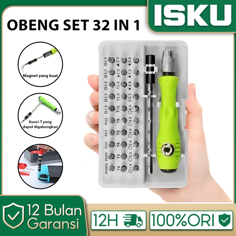 Jual ISKU Obeng hp Full Set 32in1 /Obeng Set Torx Hex Lengkap Obeng hp ...