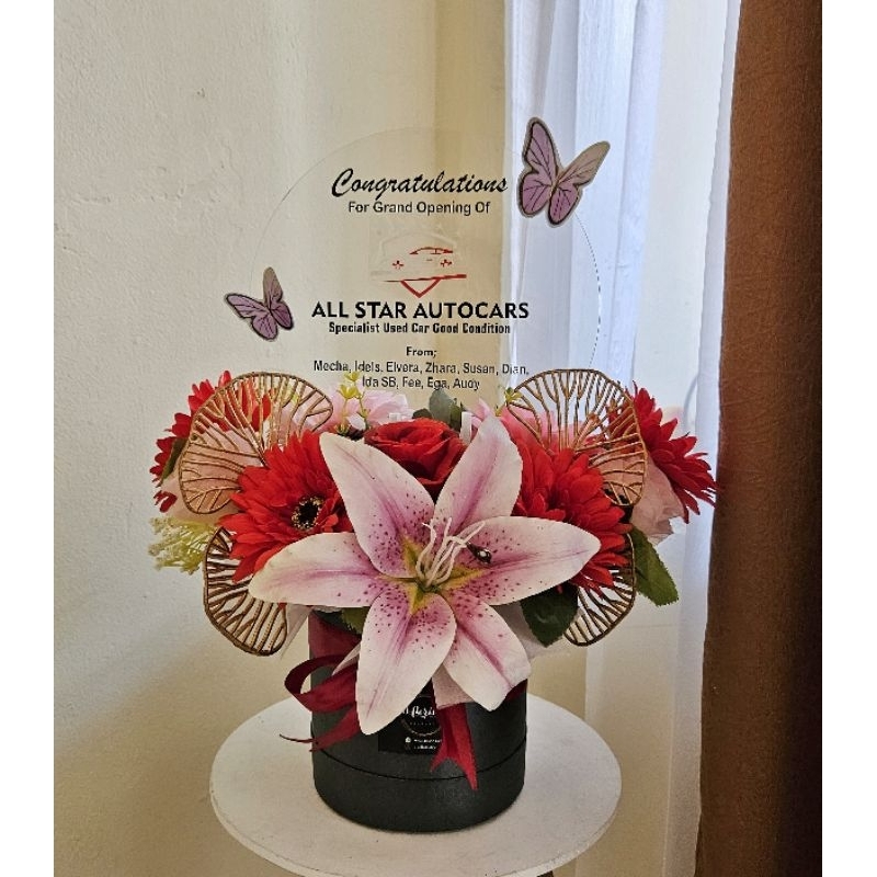 Jual Bunga Akrilik / Flower Box Acrilic / Bloom Box Acrilic. Hadiah ...