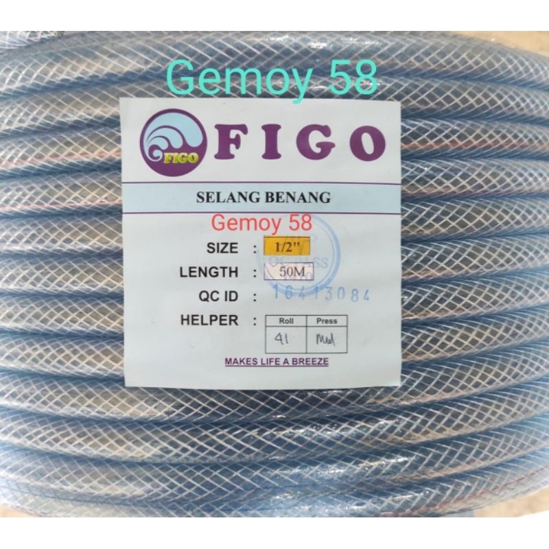 Jual Selang Air 1/2" inch Benang FIGO/Selang Nylon/Selang Hiprex Panjang 50 & 100 meter | Shopee ...