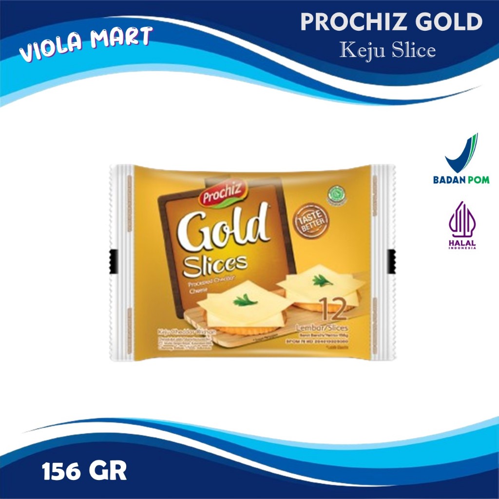 Jual Keju Slice Merk PROCHIZ GOLD / Keju Cheddar / Keju isi 12 Slices ...