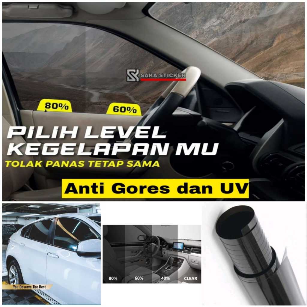 Jual Stiker Kaca Film Mobil Sticker Kaca Hitam Riben Anti Panas UV 20% ...