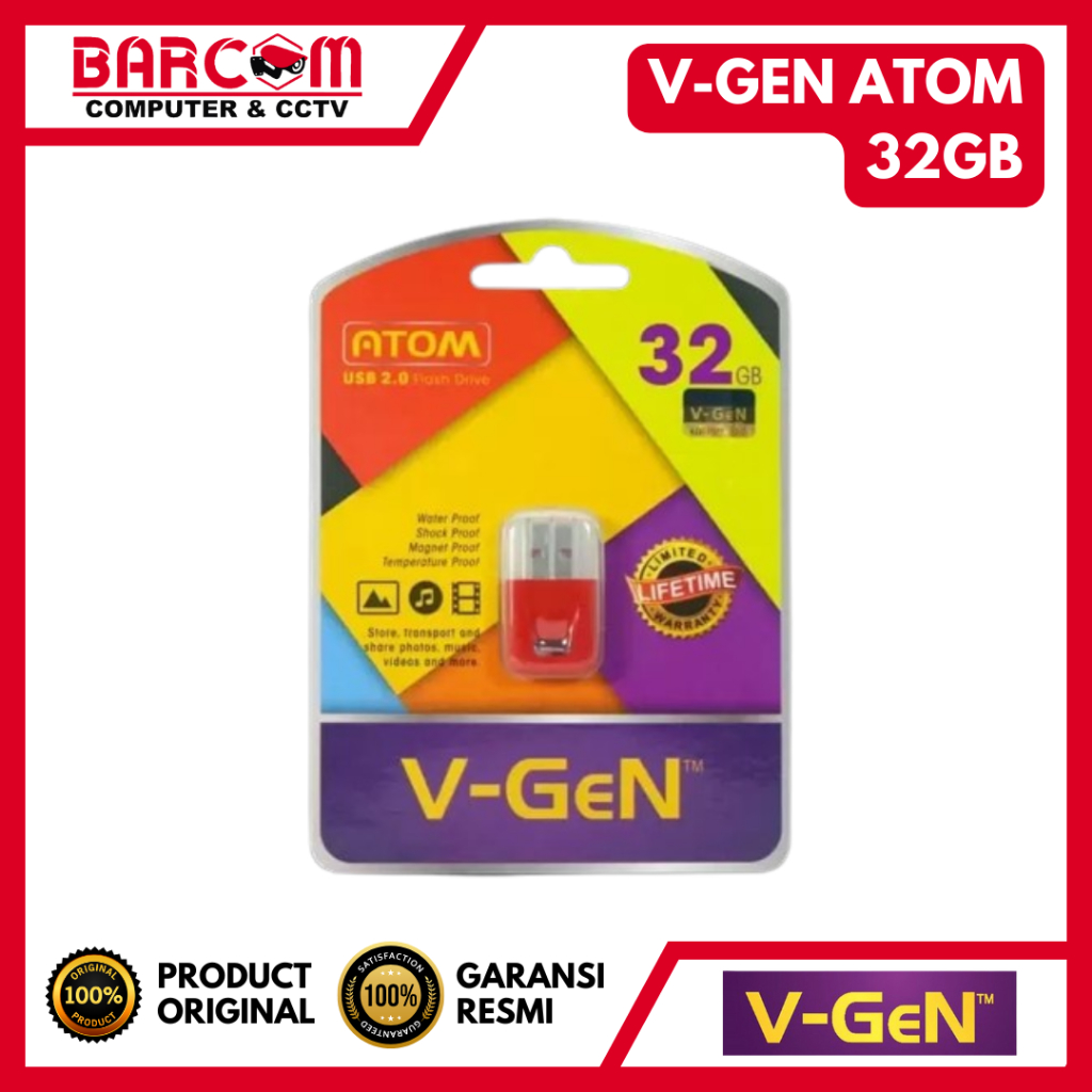 Jual FLASHDISK V-GEN ATOM 32GB USB2.0 V-GEN COMPACT MINI ANTI AIR ...