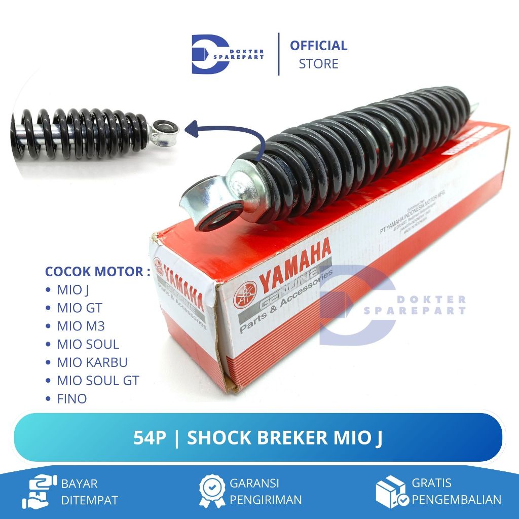 Jual 54P SHOCK BREKER BELAKANG MIO J / MIO M3 / MIO GT / MIO SOUL ...