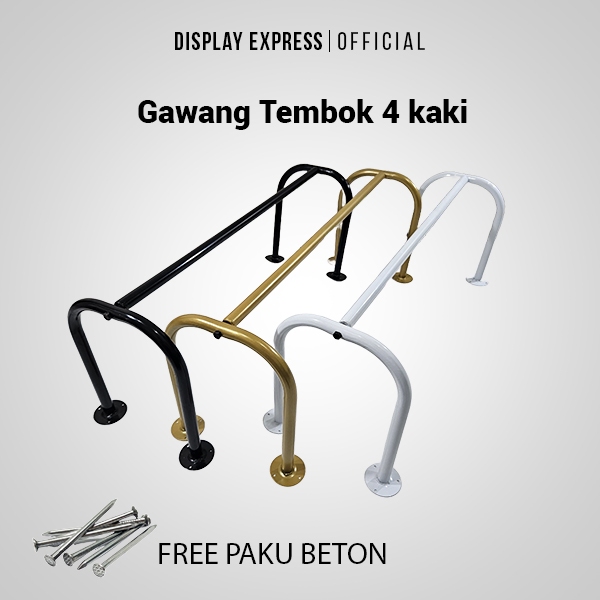 Jual Gawang Tembok / Gantungan Baju Tembok Kaki 4 BESI FREE PAKU ...