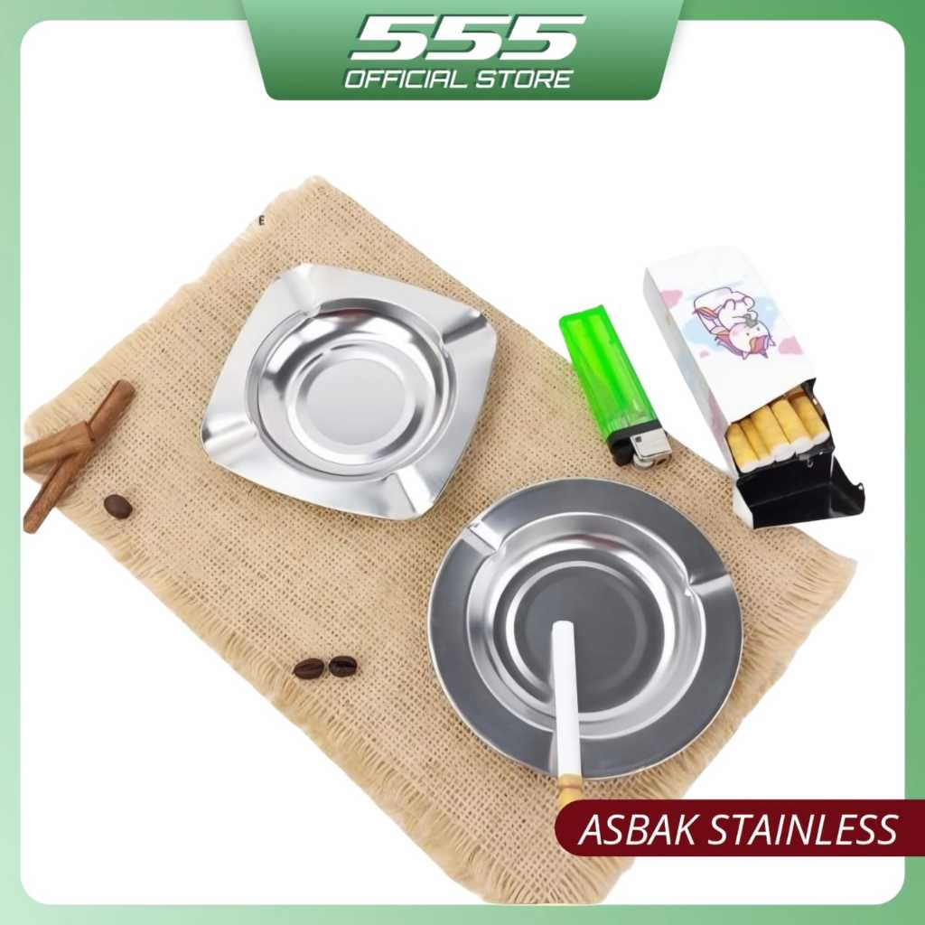 Jual Asbak Rokok Stainless Steel Anti Karat Tempat Putung Rokok Asbak ...