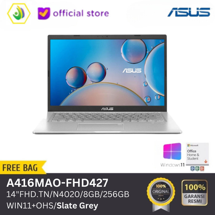 Jual ASUS VivoBook 14 A416MAO-FHD427 Intel N4020 RAM 8GB 256GB SSD 14 ...
