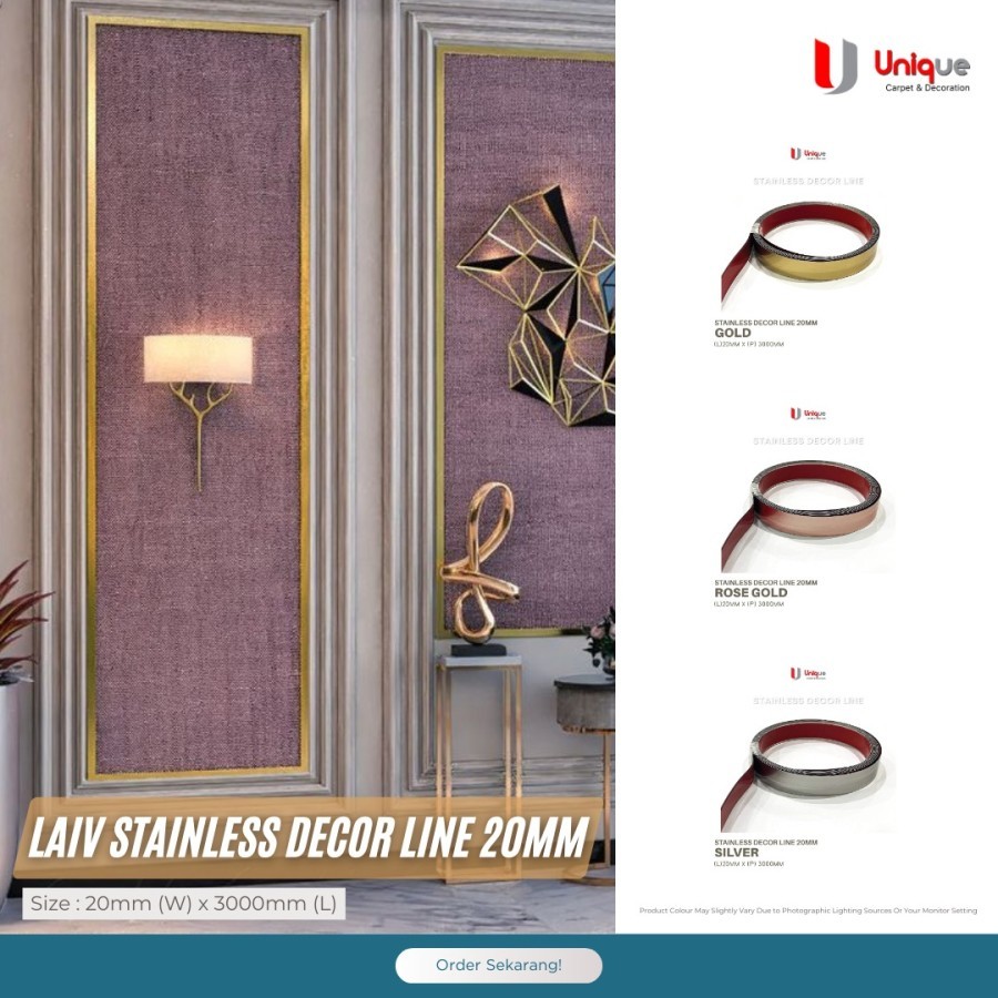 Jual List Decor Line Dekorasi Dinding Sticker 2cm / List Dinding ...