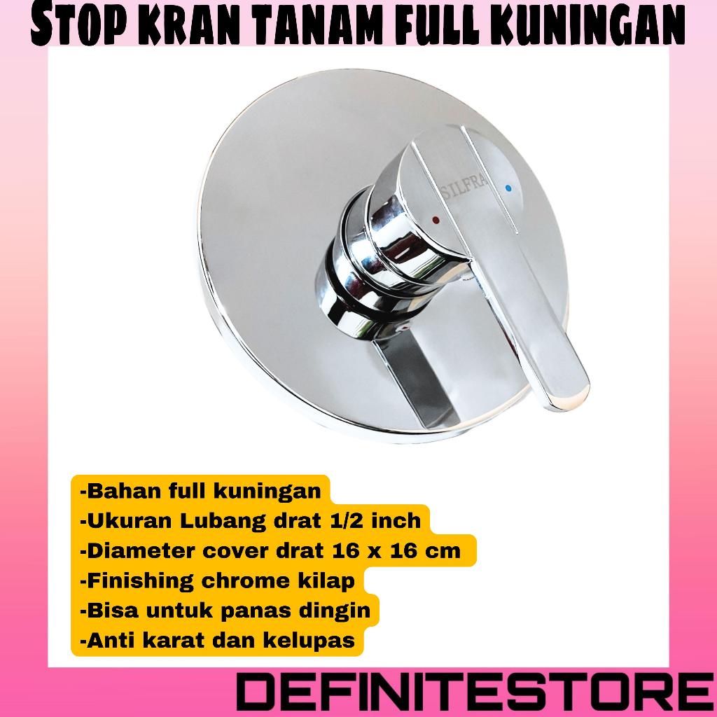 Jual Stop Kran Panas Dingin Tanam 1/2 Inch Kran Wall Shower Head Kloset Kran Air Sambungan Kran ...
