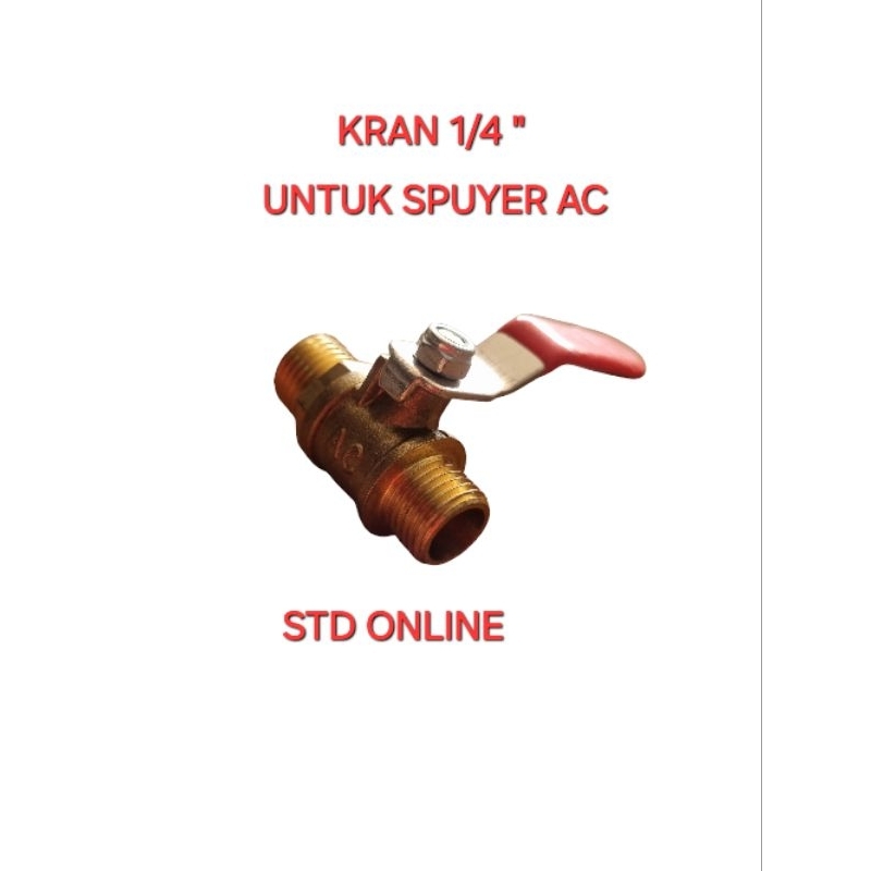 Jual KRAN 1/4 INCH (DRAT - DRAT) KRAN UNTUK SPUYER AC (DRAT - DRAT FULL ...