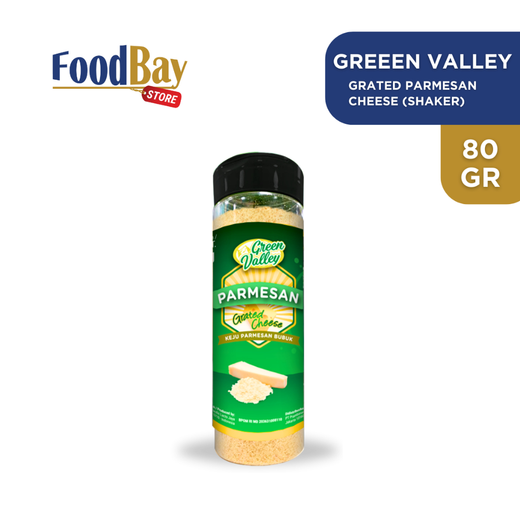 Jual GREEN VALLEY Grated Parmesan Cheese 80 Gr / Keju Parmesan 80gr ...
