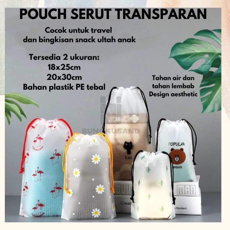 Jual POUCH SERUT TRANSPARAN PLASTIK SERUT ULANG TAHUN ANAK POUCH ...