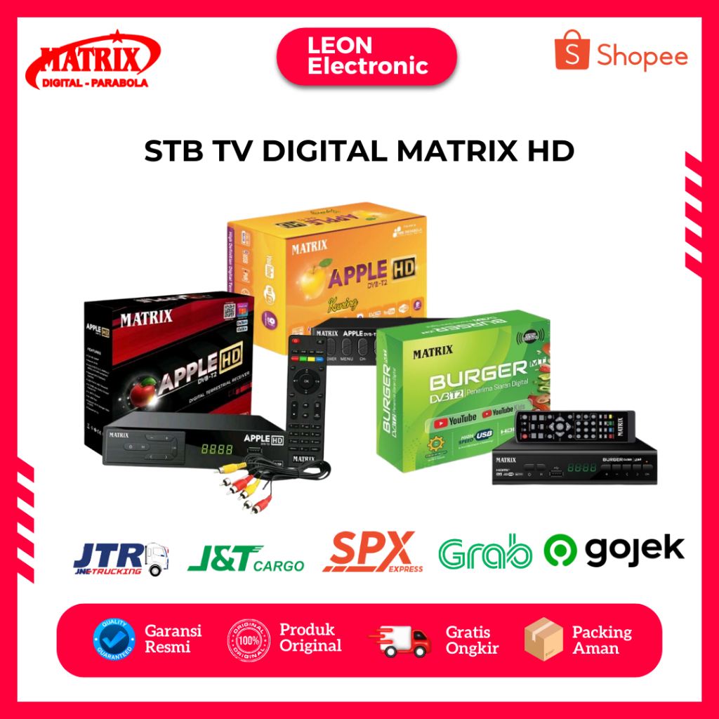 Jual STB RECEIVER TV SET TOP BOX STB MATRIX STB Matrix Apple Merah HD ...