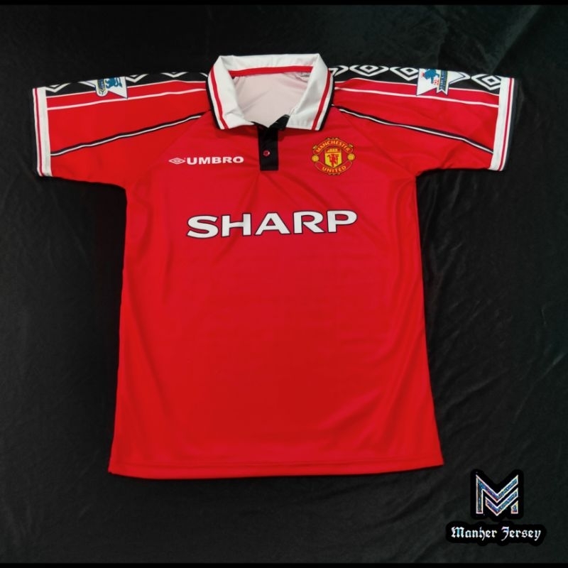 Jual Jersey MU 1998 Home Full Printing | Shopee Indonesia