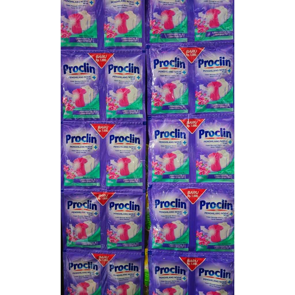 Jual Proclin Penghilang Noda Pakaian Warna 24 Sachet | Shopee Indonesia