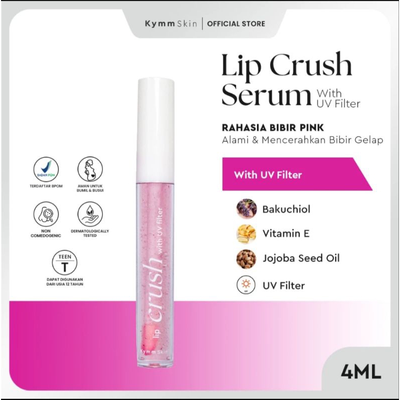 Jual [ PACKAGING LAMA ] KYMM SKIN LIP CRUSH SERUM WITH UV FILTER 4 ML ...