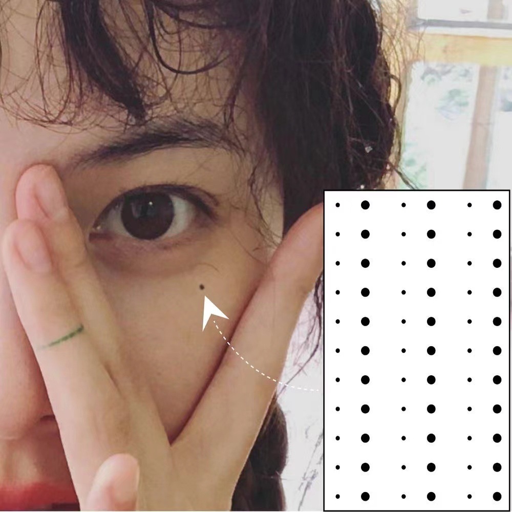 Jual Hyuna Stiker Tato Tahi Lalat Gaya Yang Sama Hitam Seksi Sudut Mata ...