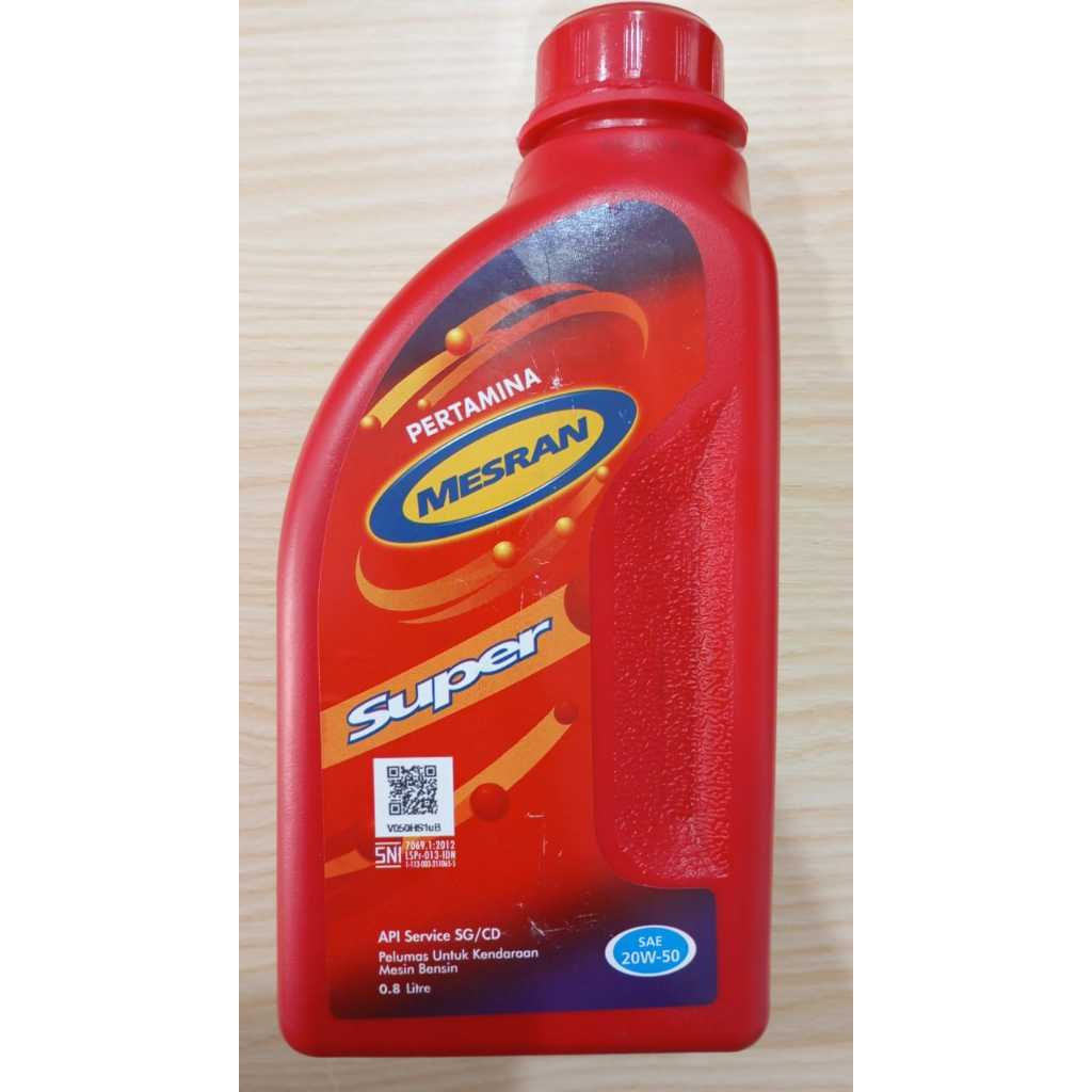 Jual OLI MESRAN SUPER OIL MESIN PERTAMINA 20W-50 800ML 0.8L | Shopee ...