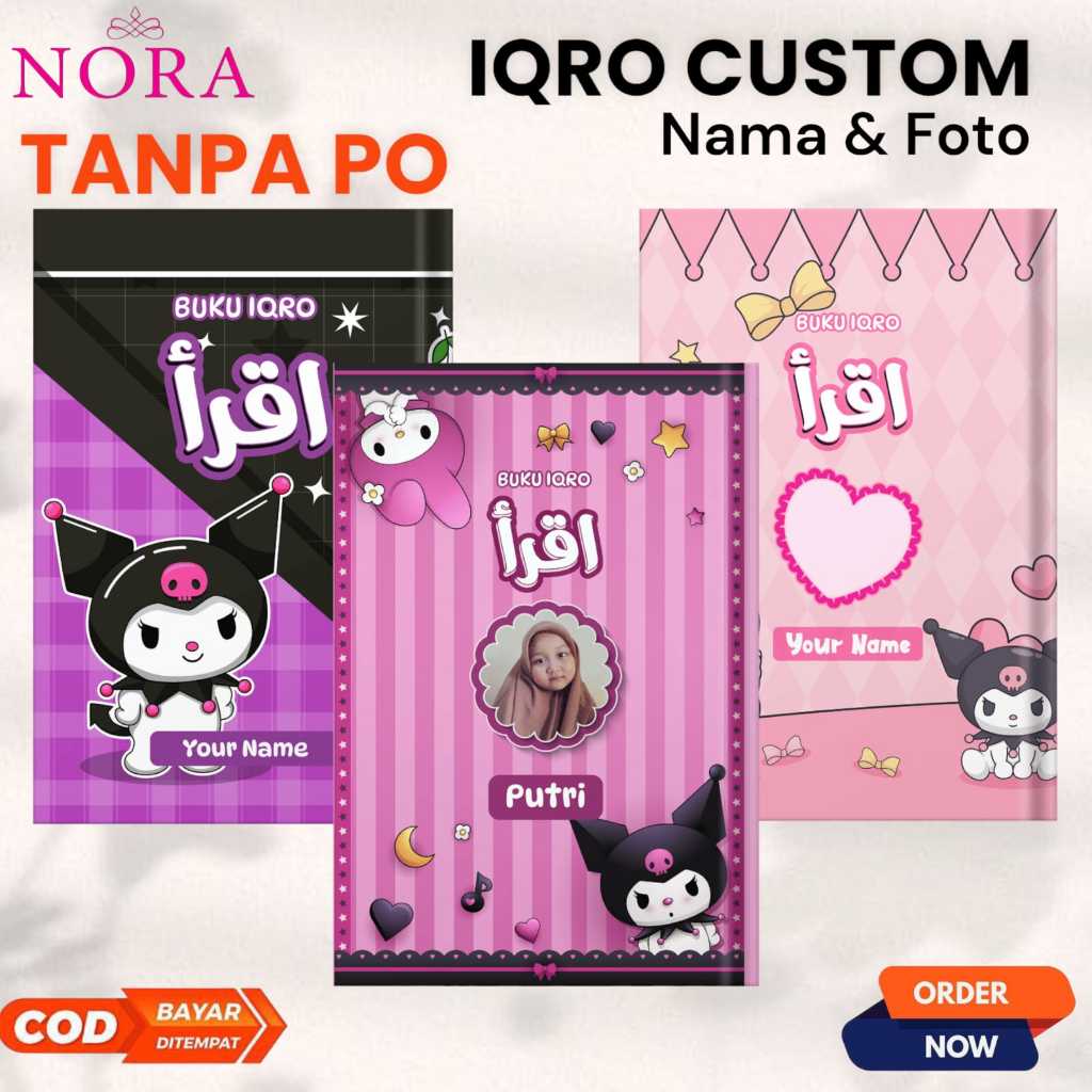 Jual Iqro Milenial Aneka Karakter Iqro Anak Custom Foto Dan Nama Full ...