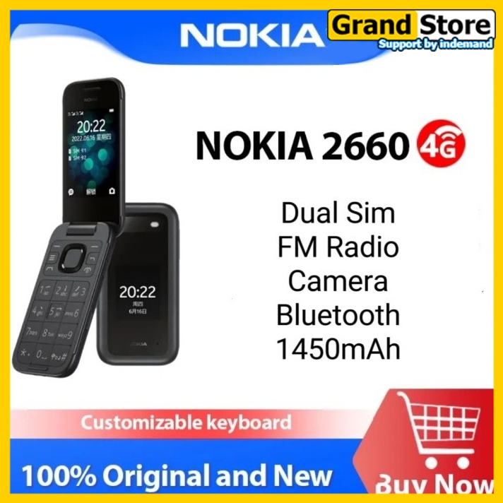 Jual Nokia 2660 Flip Original 2.8 inci 4G 1450mAh Bluetooth Camera ...