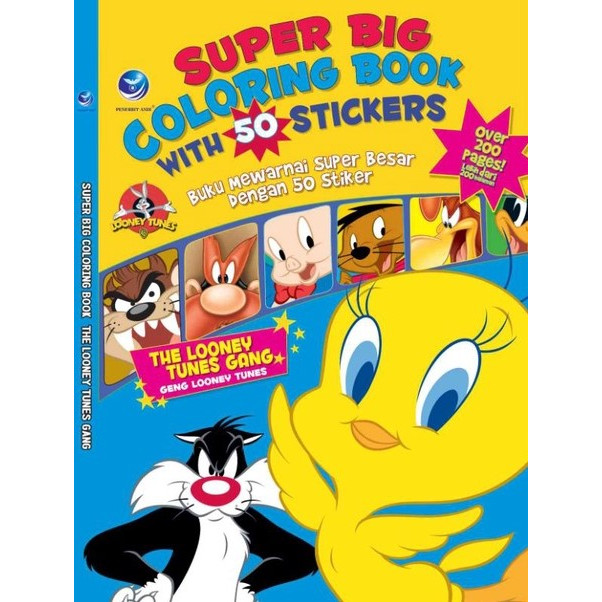 Jual Super Big Coloring Book With 50 Stickers The Looney Gang, Buku ...