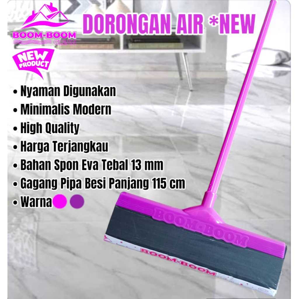 Jual Pel Karet dorong plus Gagang Merek BOOM BOOM / Pel Lantai Dorong ...