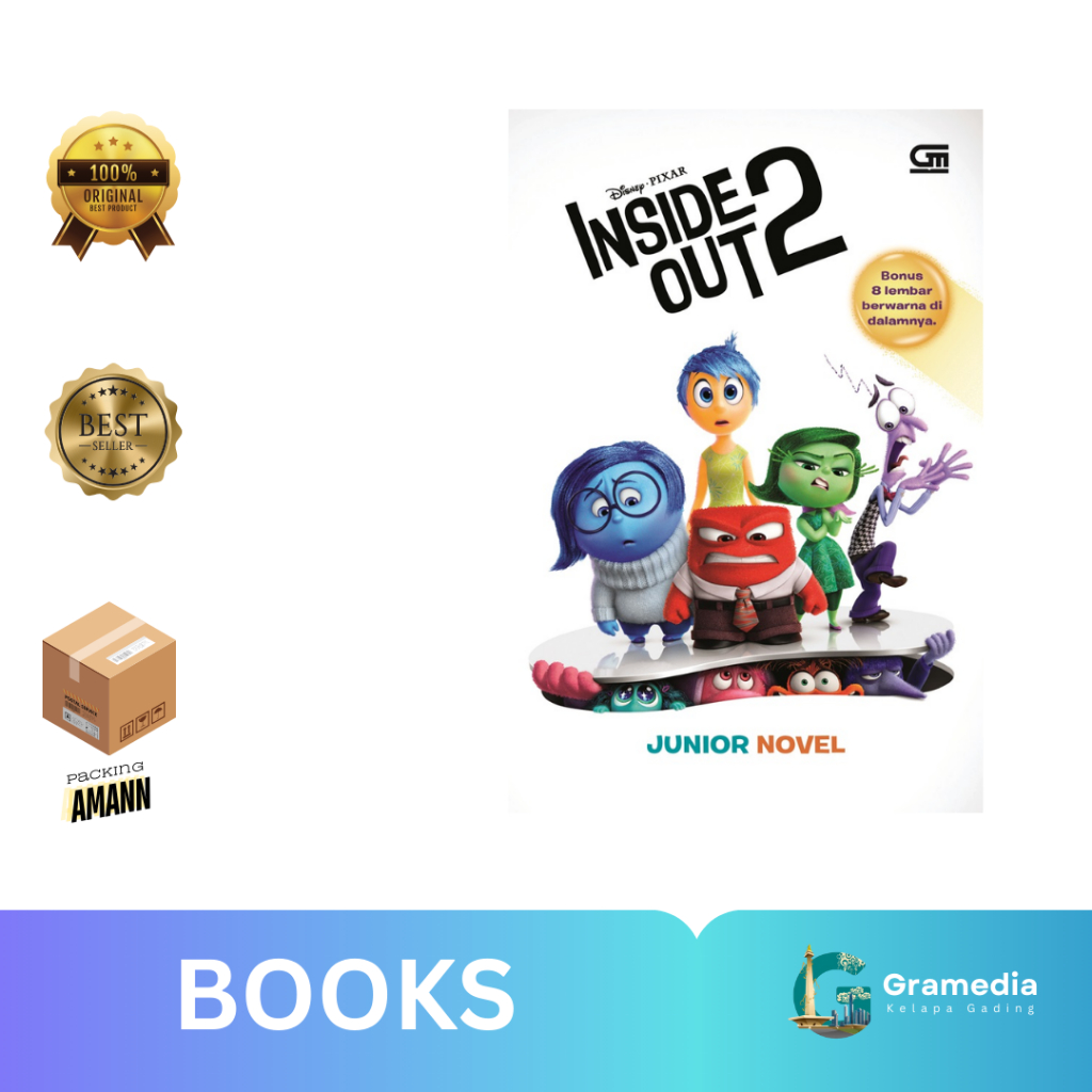 Jual Gramedia MKG - Novel Inside Out 2 - Junior Novel ( The Walt Disney ...