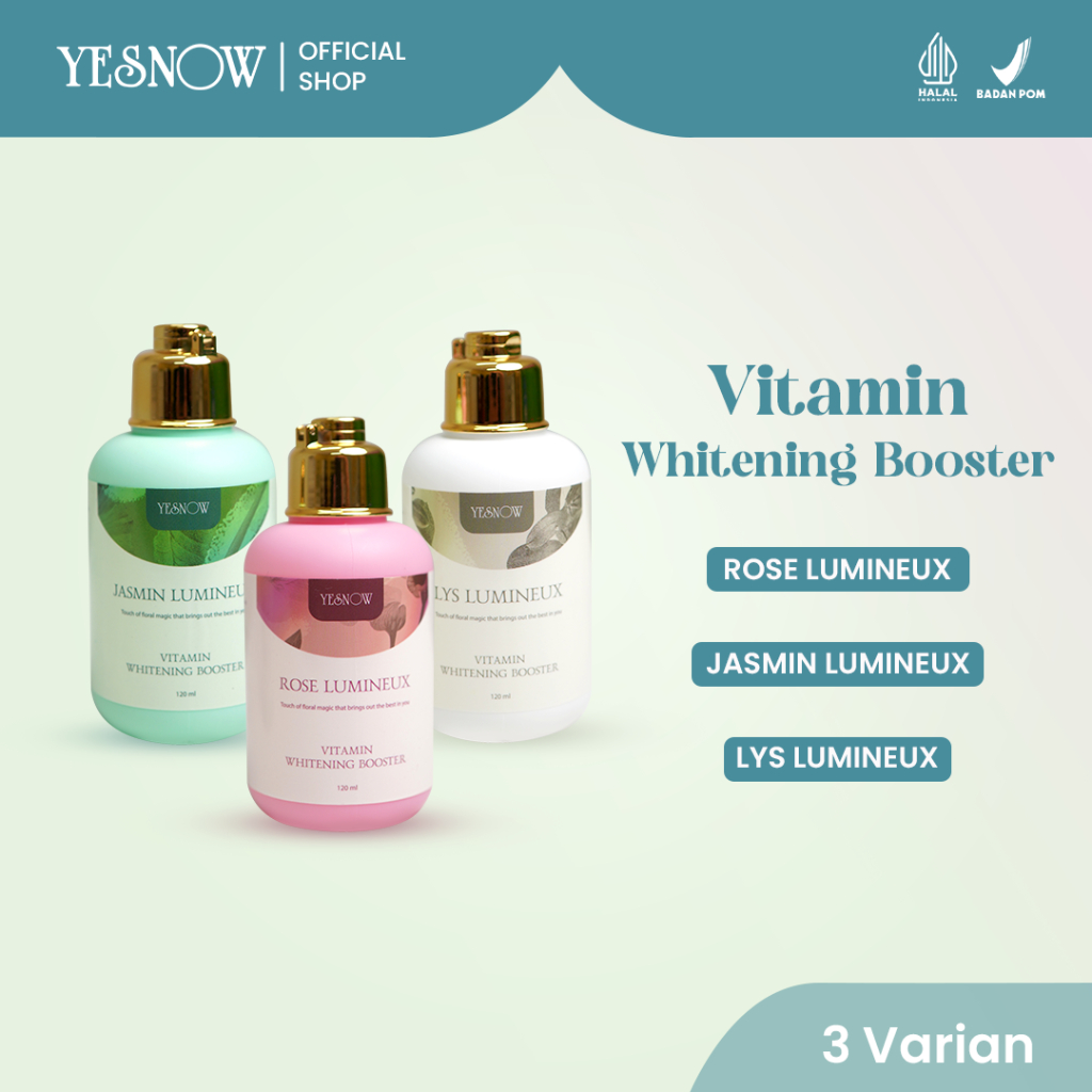 Jual Vitamin Whitening Booster Body Serum Yesnow - Vitamin Body Serum 120ml | Shopee Indonesia