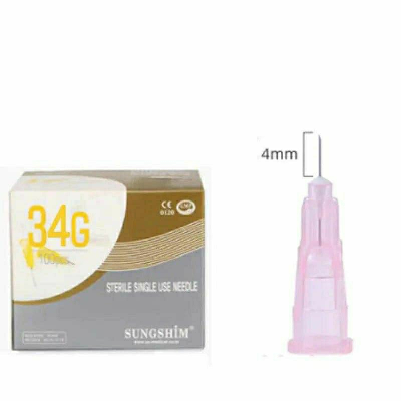 Jual Sungshim meso needle 34G jarum painless skin booster ultra thin nano mesolipo 34G | Shopee ...