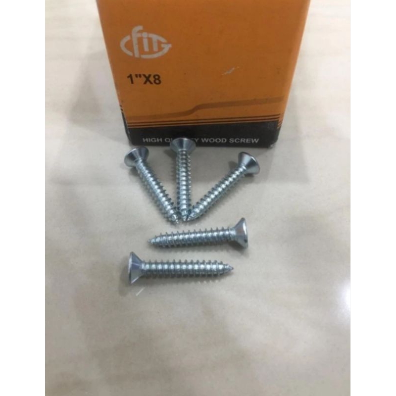 Jual sekrup kayu bunga 1 x 8 ELT Wood screw skrup baut cacing worm bolt 2.5cm | Shopee Indonesia