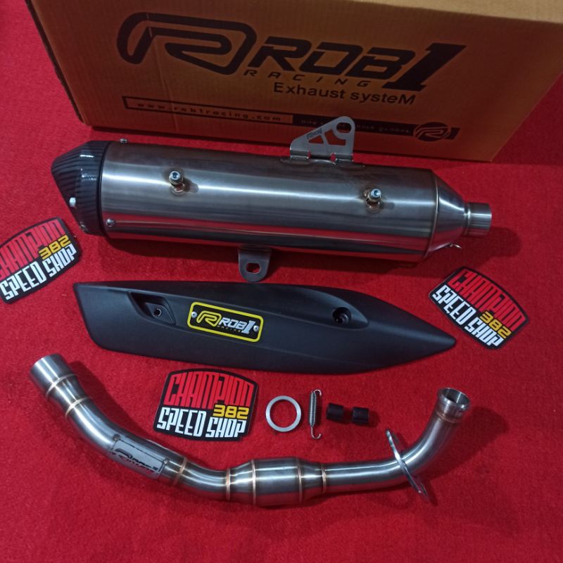 Jual Knalpot Standar Racing ROB1 Stainless Cup Cap V Power Boom Yamaha ...