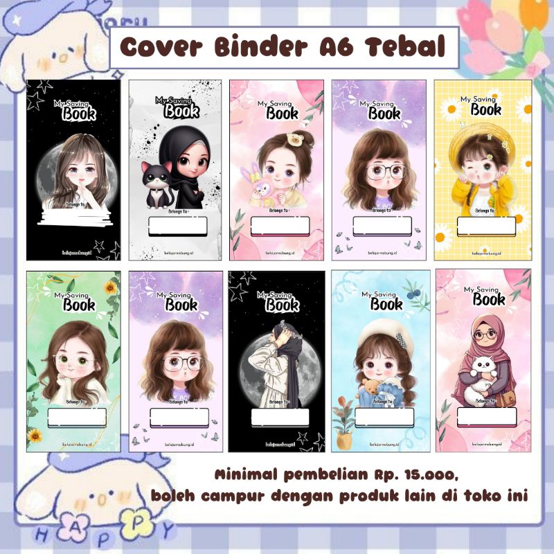 Jual Cover binder A6 | Cover binder lucu | Sampul binder | Sinking Fund ...