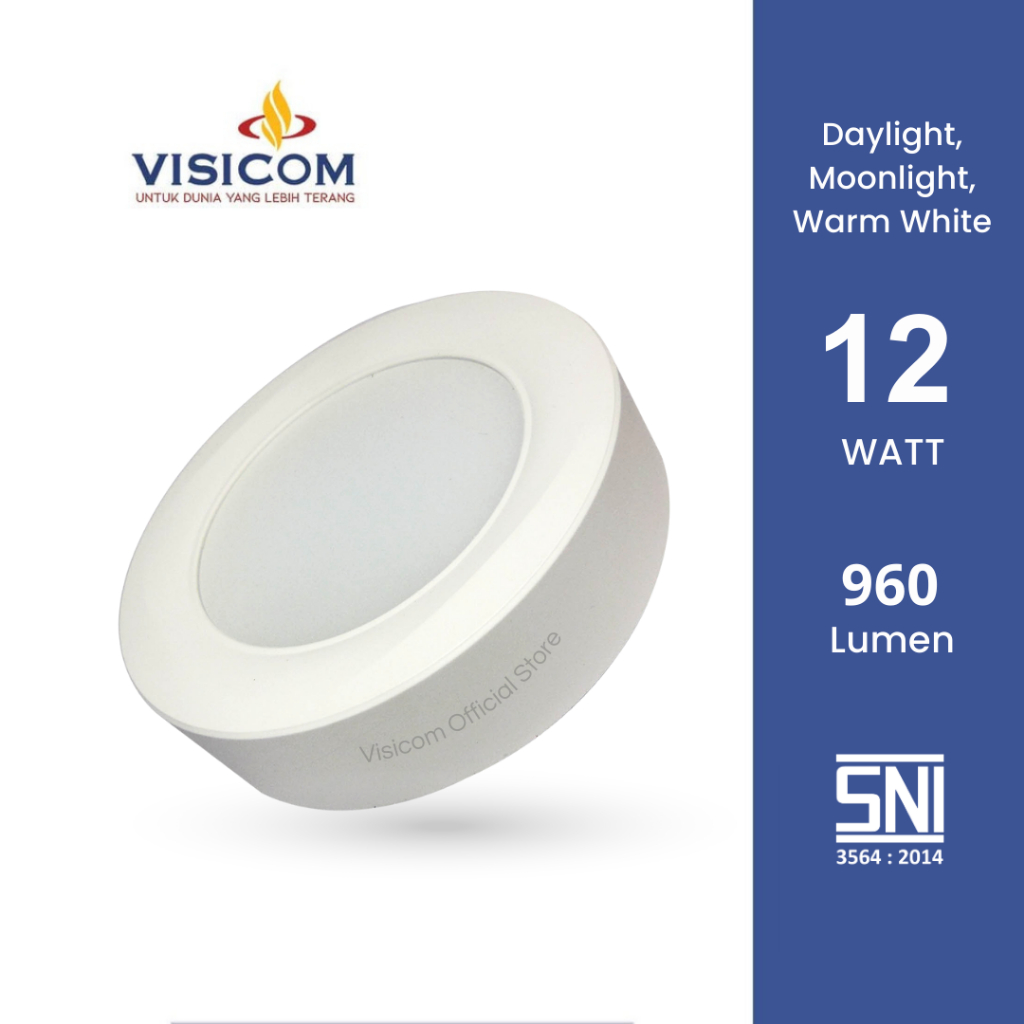 Jual VISICOM Lampu Downlight LED Panel OB 12 Watt / Downlight Panel Outbow - Cahaya Putih ...