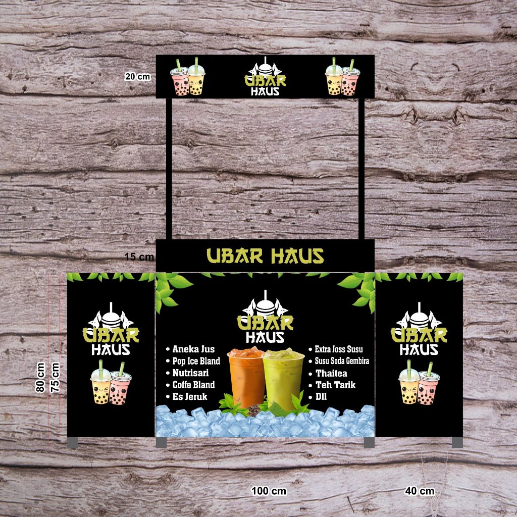 Jual gerobak lipat UMKM / GEROBAK LIPAT BAHAN BESI HOLO LIPAT DAN KOKOH ...